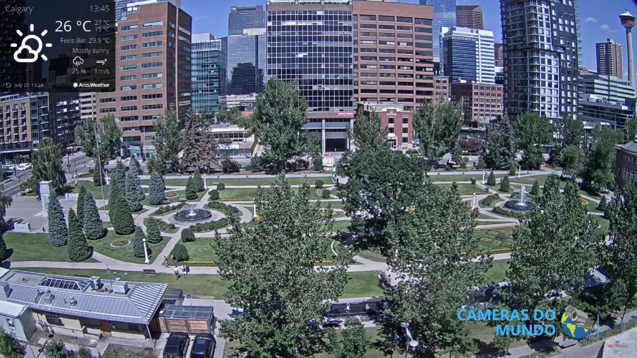Câmera ao vivo do Central Memorial Park, Calgary | Câmeras do Mundo
