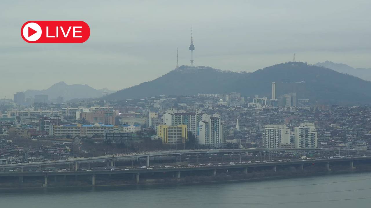 Câmeras ao Vivo Vista Torre Namsan e Rio Han, Seul, Coreia do Sul ...